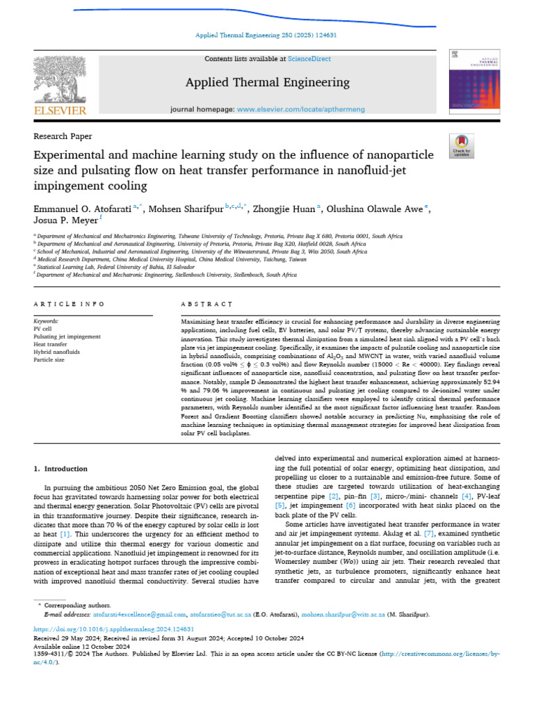Al2O3 and MWCNT in Water | PDF | Nanoparticle | Heat Transfer