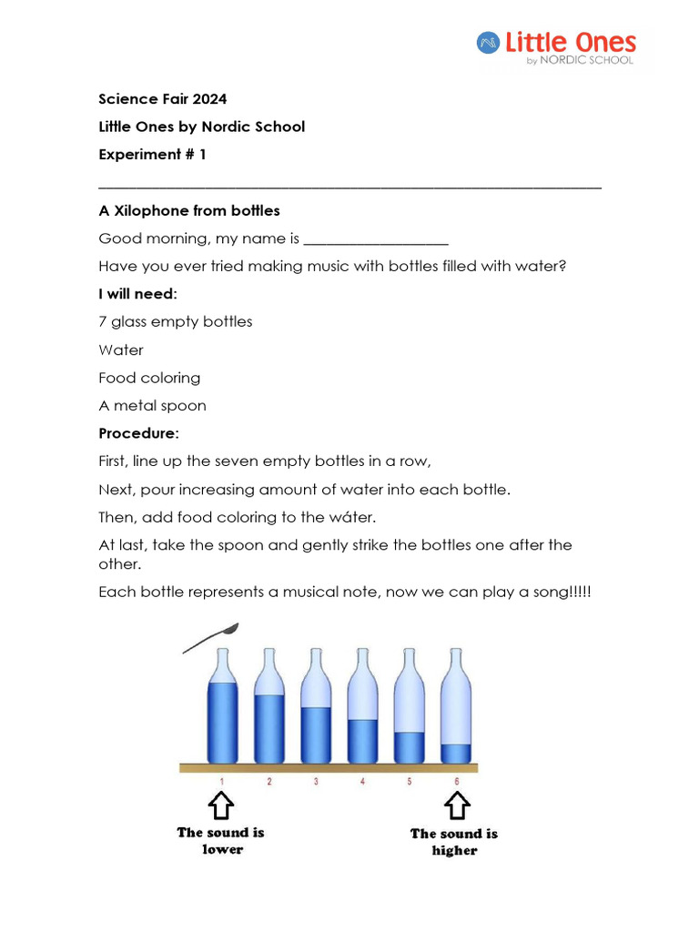 Fun Science Experiments for Kids | PDF | Sound