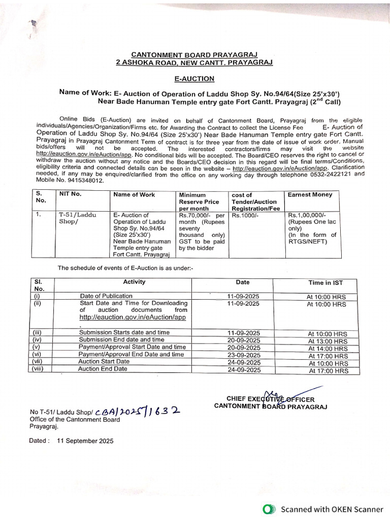 Laddu Shop Tender 2 ND Call | PDF