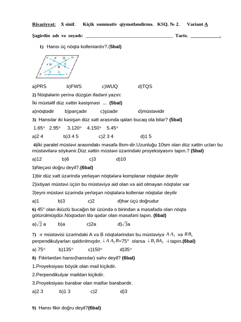 10cu Sinif KSQ 2 A Var | PDF