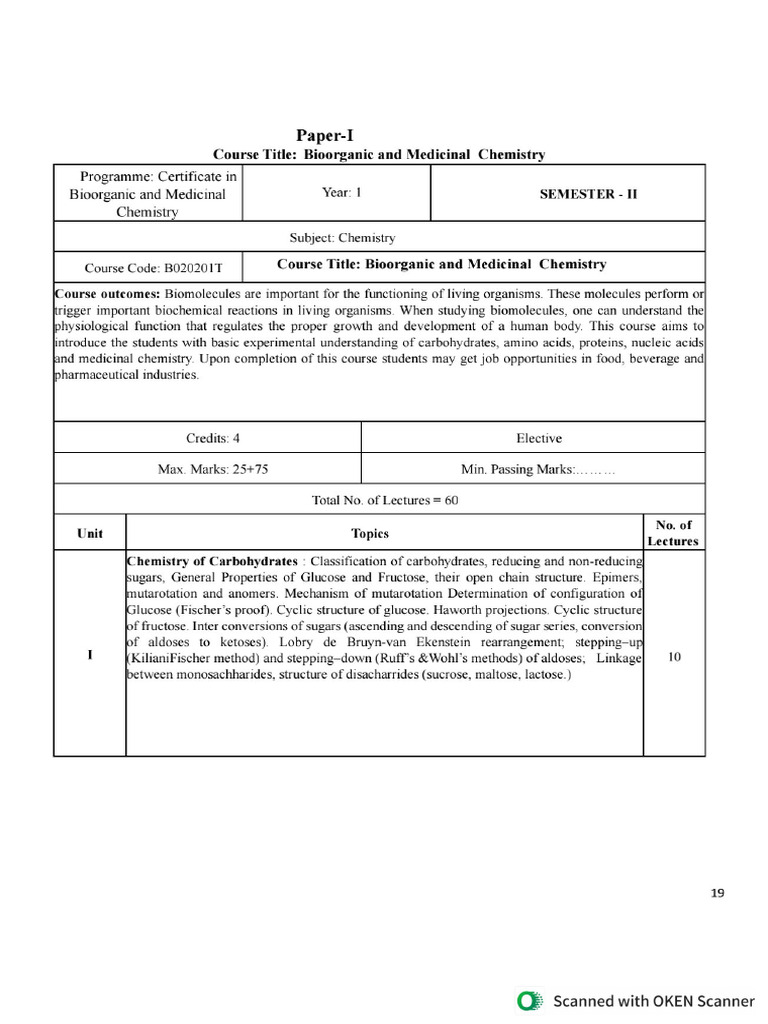 B.SC - II Semester Syllabus | PDF