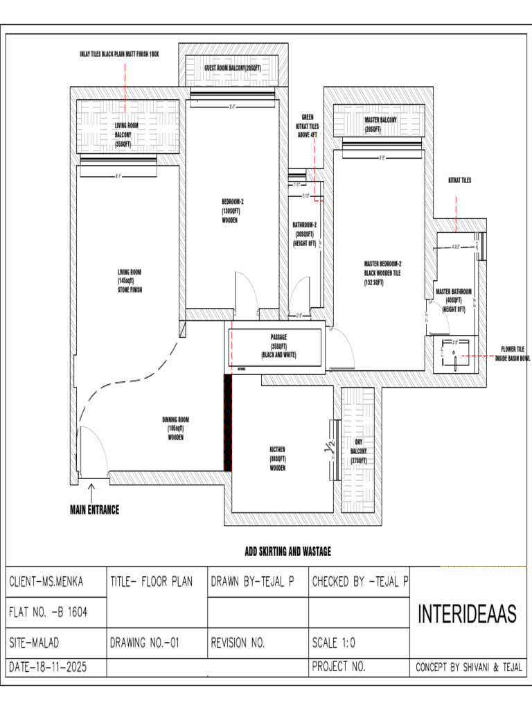 TILE CAD LAYOUT | PDF | Interior Design