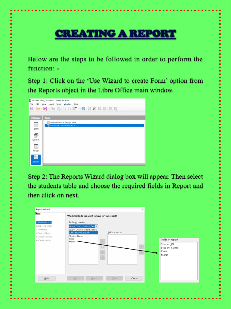 Step-by-Step Guide to Create Reports in LibreOffice | PDF