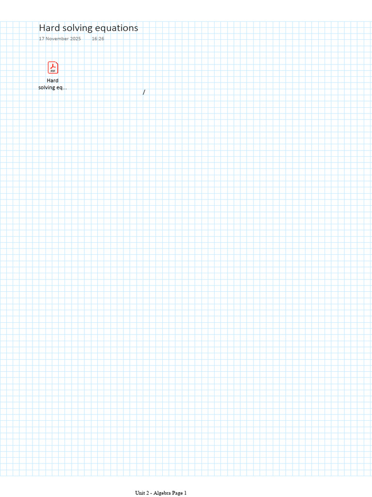 Hard Solving Equations With Answers | PDF
