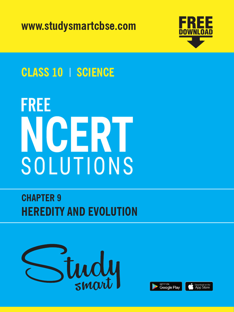 NCERT Solutions Class 10 Science Chapter 9 Heredity and Evolution | PDF ...