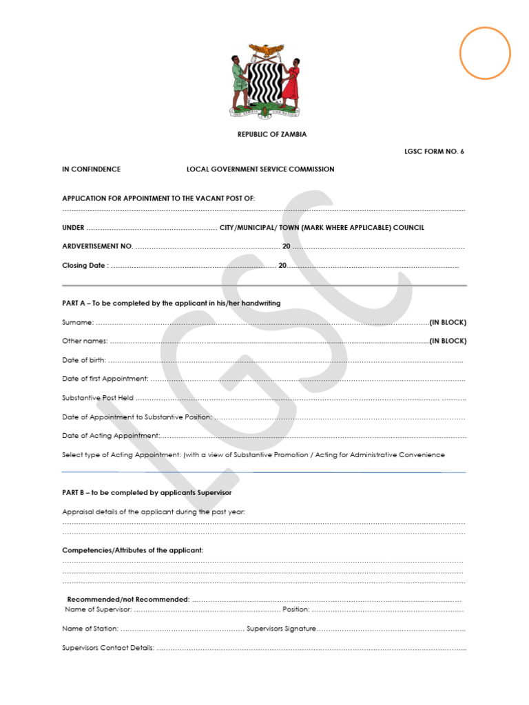 LGSC Form 6 Final 1 | PDF