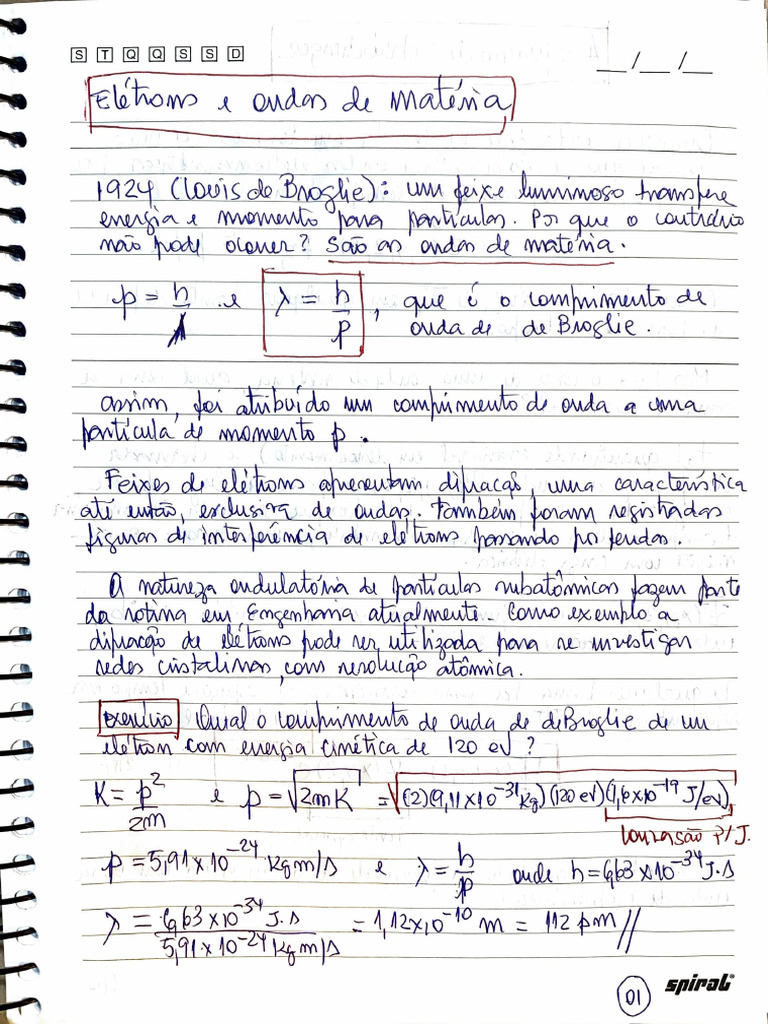 Ondas de Materia e Shrodinger | PDF