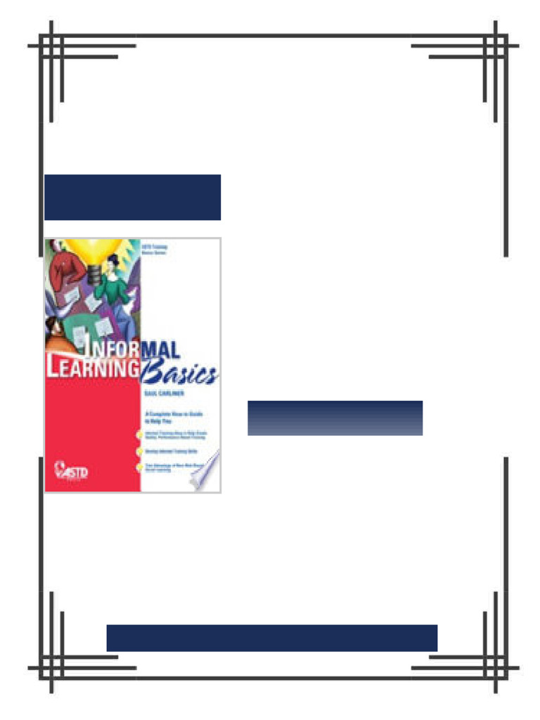 Informal Learning Basics 1st Edition Carliner ebook non stop reading ...