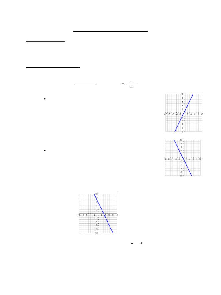 Math 10C - Linear Relations and Equations Concepts Review | PDF | Slope ...