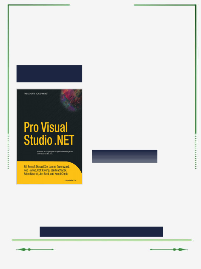 Pro Visual Studio NET 1st Edition Bill Sempf ebook raw pdf version | PDF | Active Server Pages ...