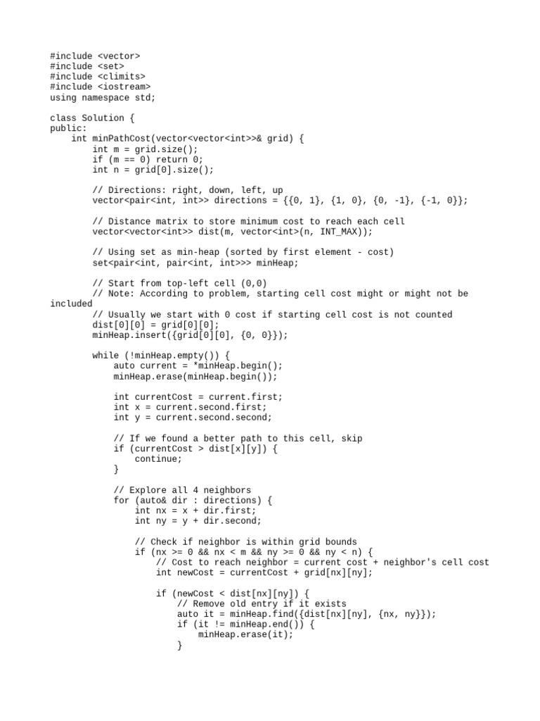 Shortest Path in A Grid | PDF