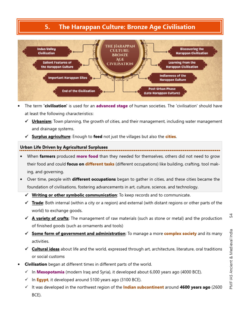 Harappan Civilization Overview and Features | PDF