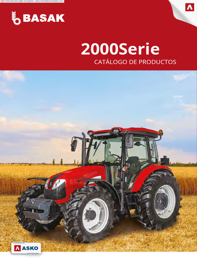 2025 Basak Tractor Product Range - 2000 Series - En.es | PDF | Tracción ...