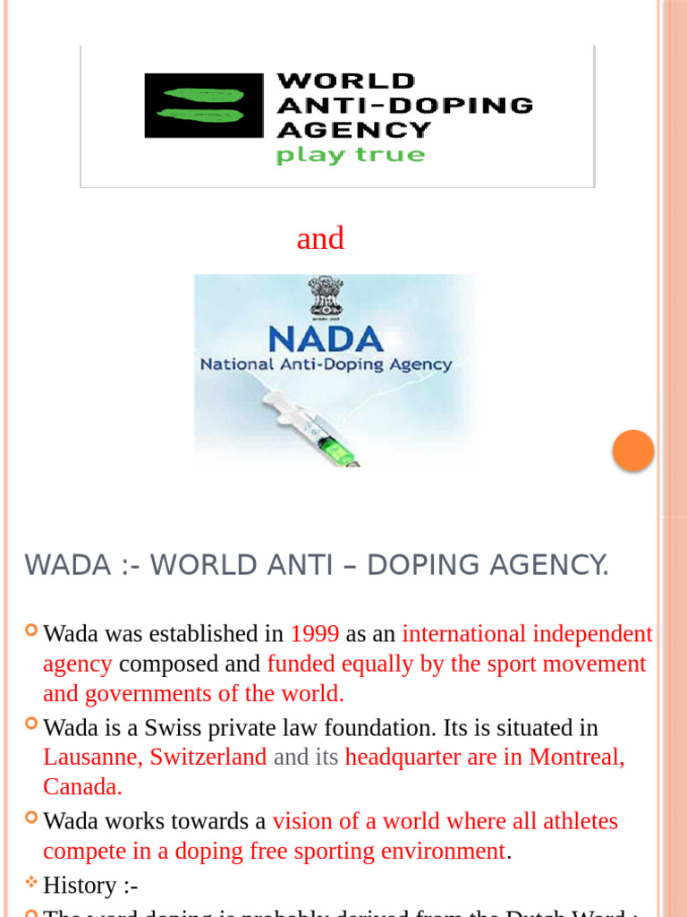 Wada | PDF | Doping In Sport | Clinical Medicine