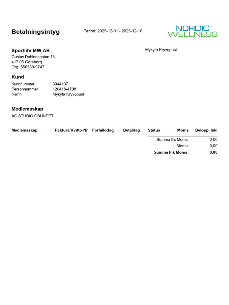 Health Receipt | PDF