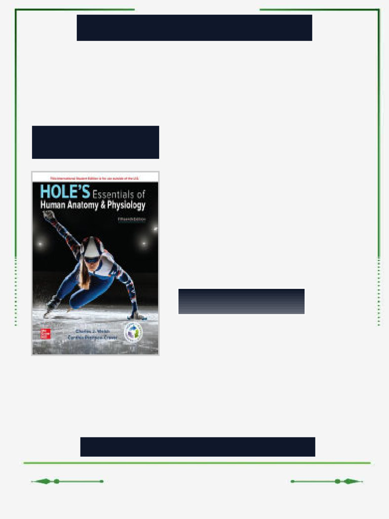 Hole's Essentials of Human Anatomy & Physiology, 15e ISE Charles Welsh ...