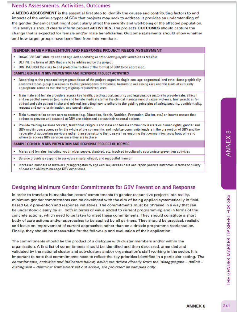 Assessment in IASC GBV Guidance PP 341 and 342 | PDF