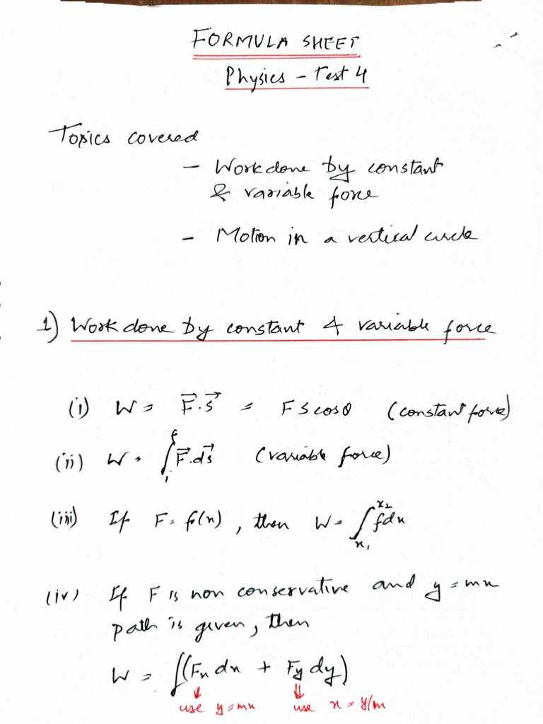 Formula Sheet - Test 4 - WEP, CIRC | PDF