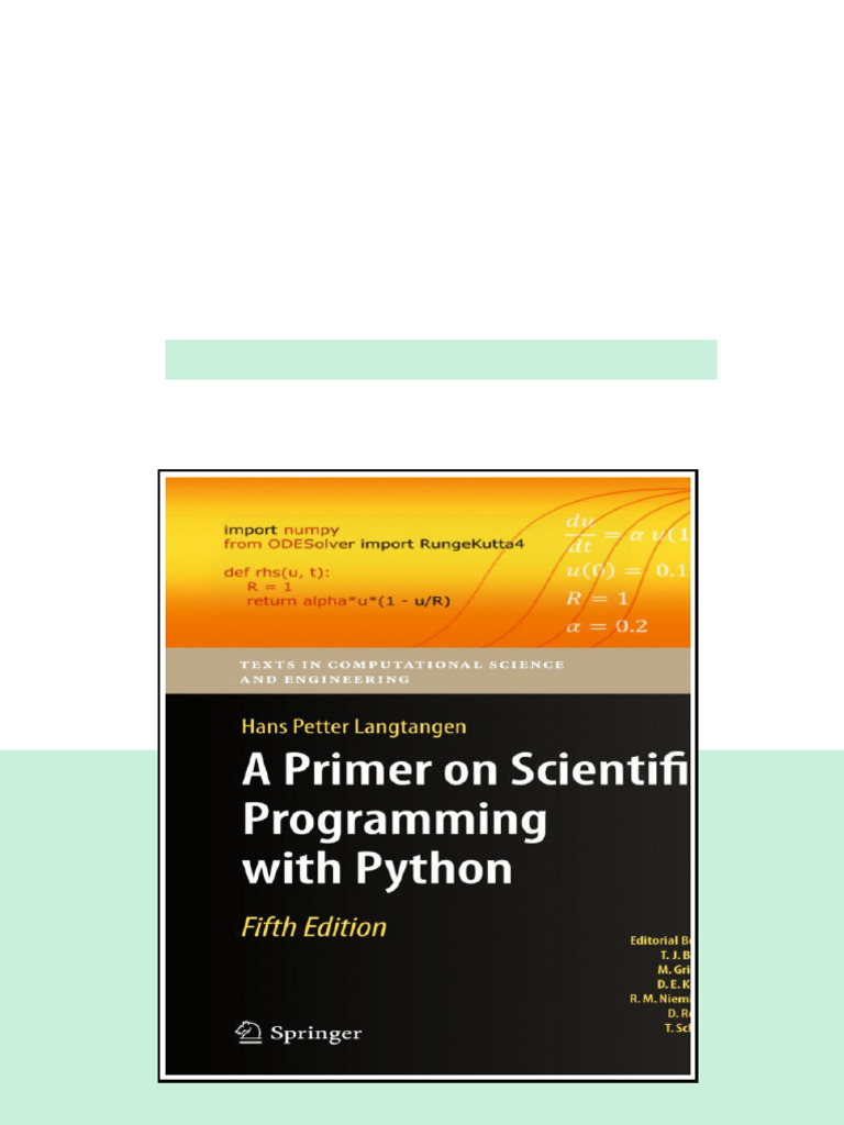 A Primer On Scientific Programming With Python 5th Edition Hans Petter ...