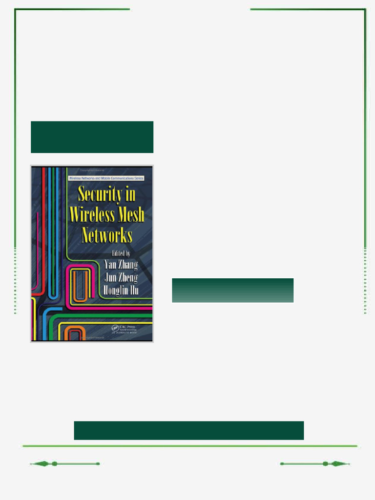Security in Wireless Mesh Networks 1st Edition Yan Zhang ebook latest ...