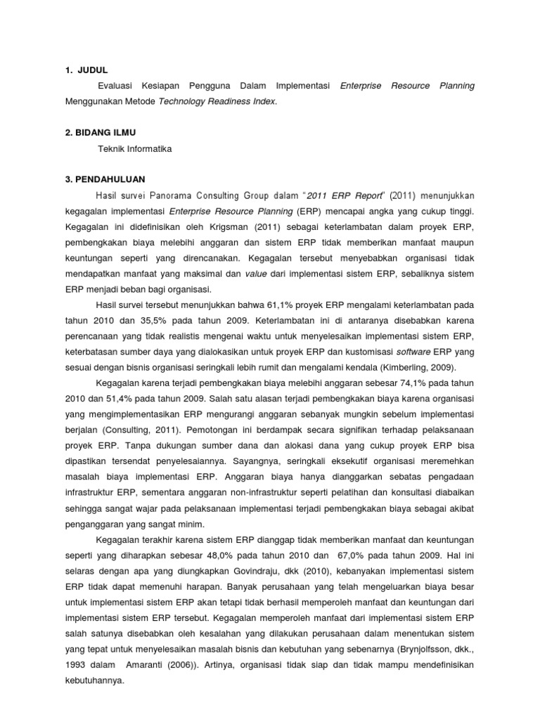 Proposal-Evaluasi Kesiapan Pengguna Dalam Implementasi Enterprise ...