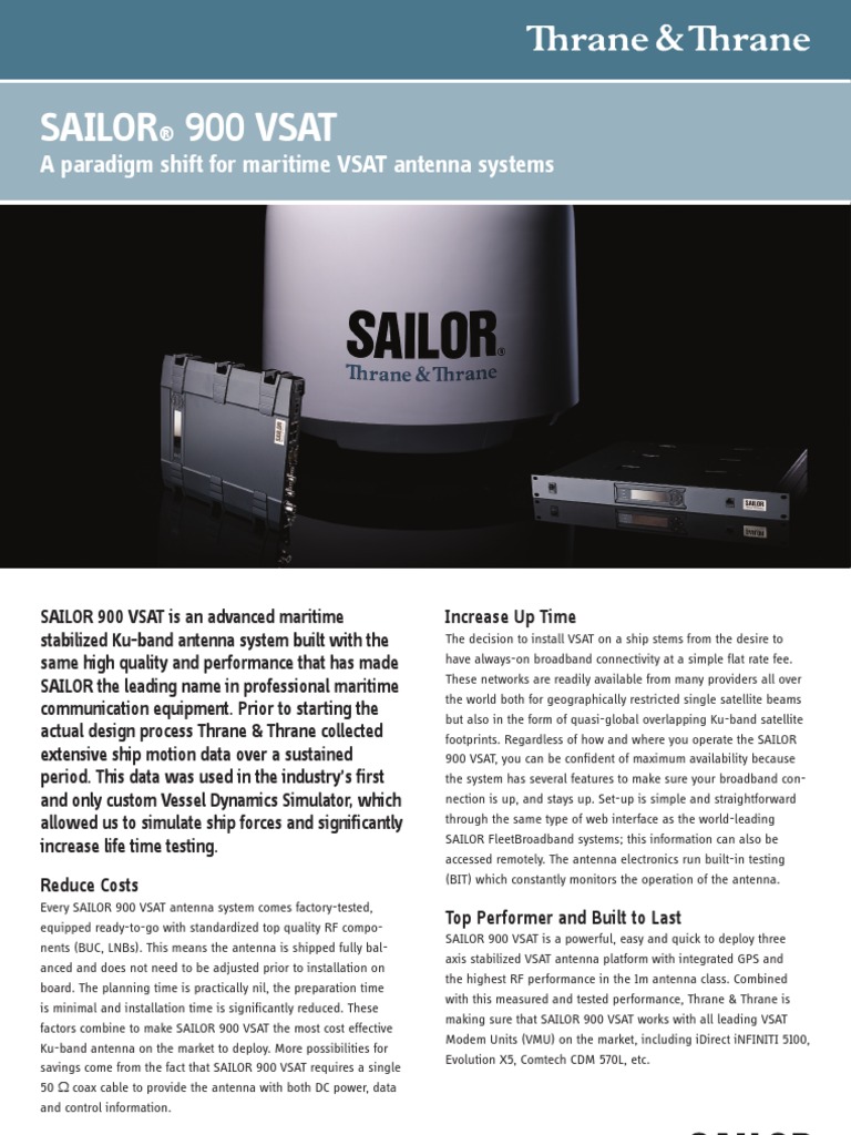 71 132183 Sailor 900 Vsat | Download Free PDF | Very Small Aperture ...