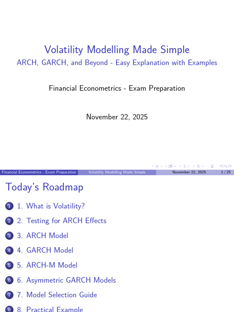 Simple Guide to Volatility Modelling | PDF | Volatility (Finance ...