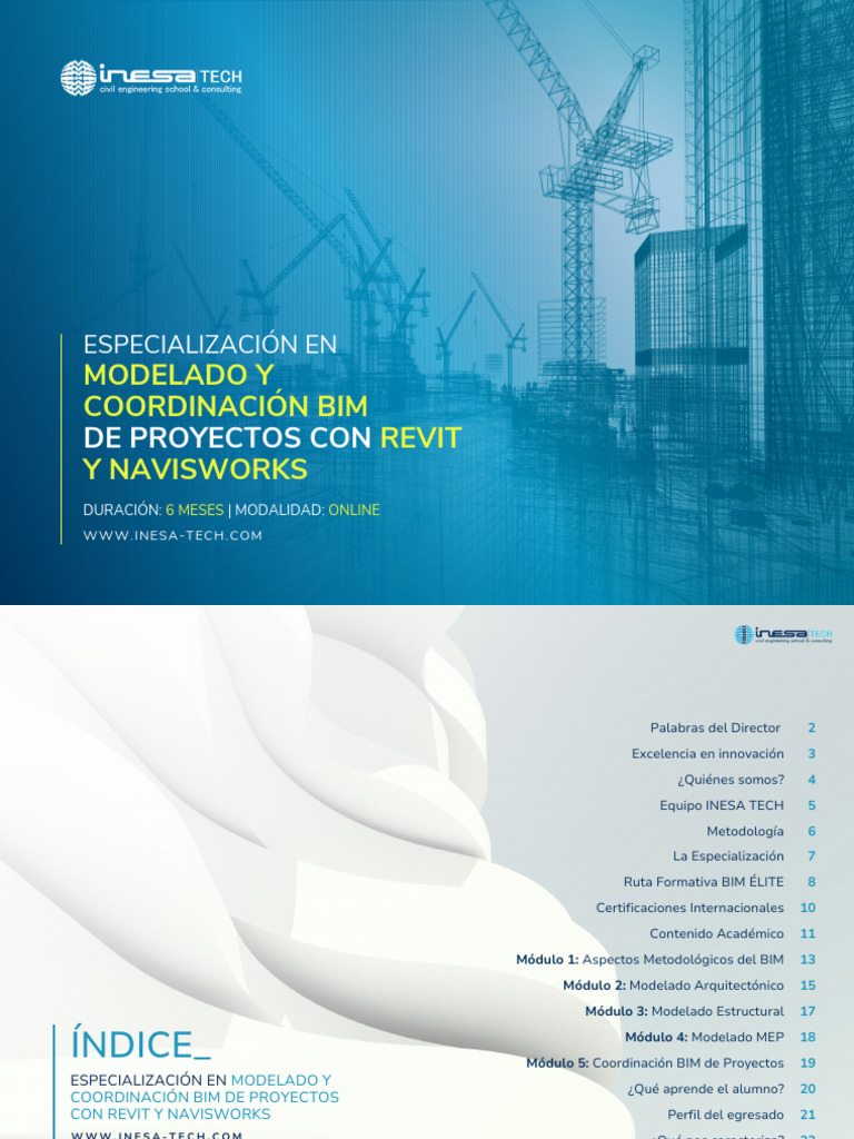 ESPECIALIZACIÓN EN MODELADO Y COORDINACIÓN BIM DE PROYECTOS CON REVIT Y NAVISWORKS | PDF ...