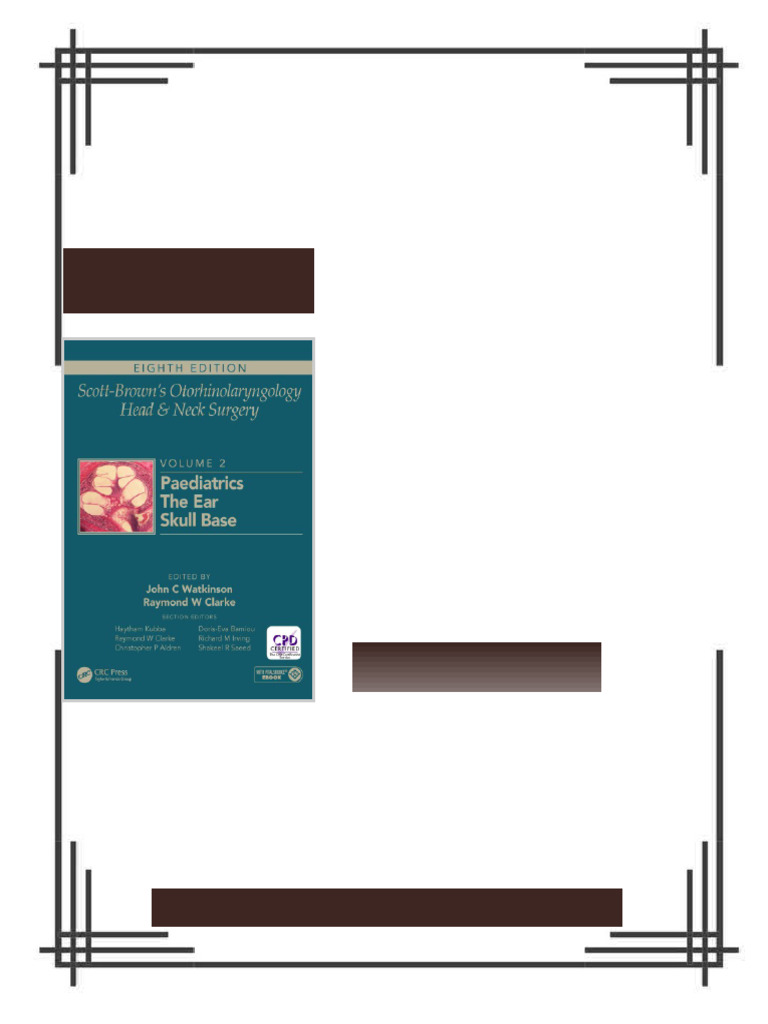 Scott-Brown’s Otorhinolaryngology Head and Neck Surgery Volume 2 ...