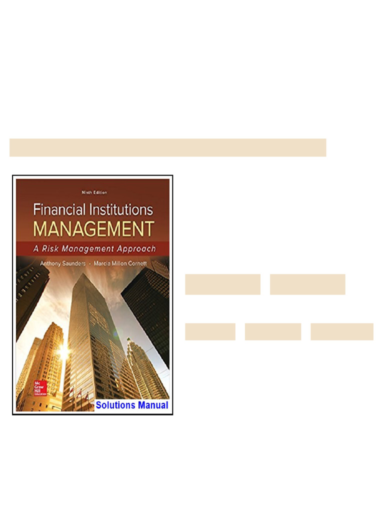 Financial Institutions Management A Risk Management Approach 9th ...