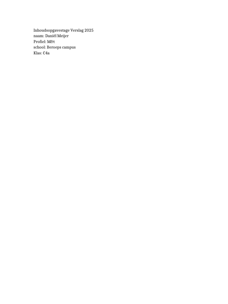 Werk Stageverslag | PDF