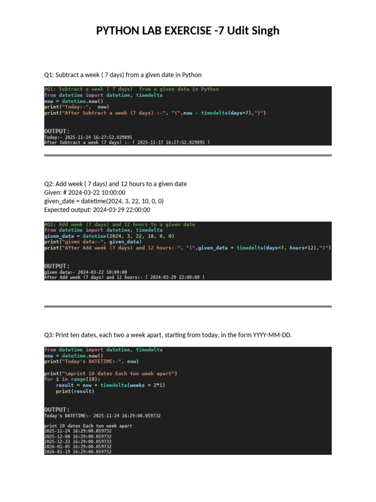 Python Date and Class Operations Lab | PDF | Triangle | Computer ...