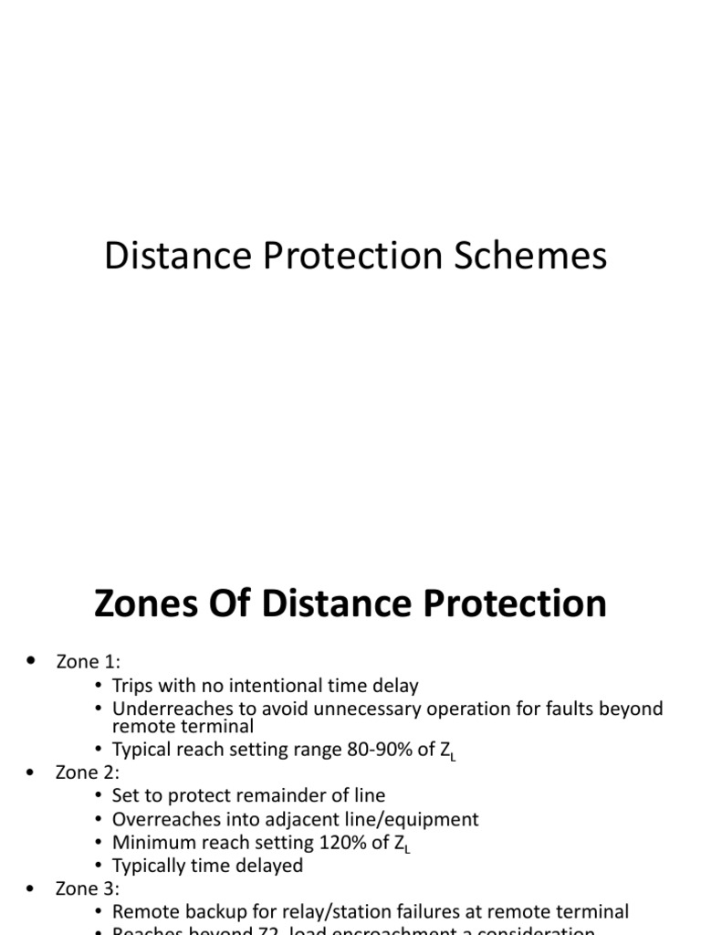 Distance Protection Schemes
