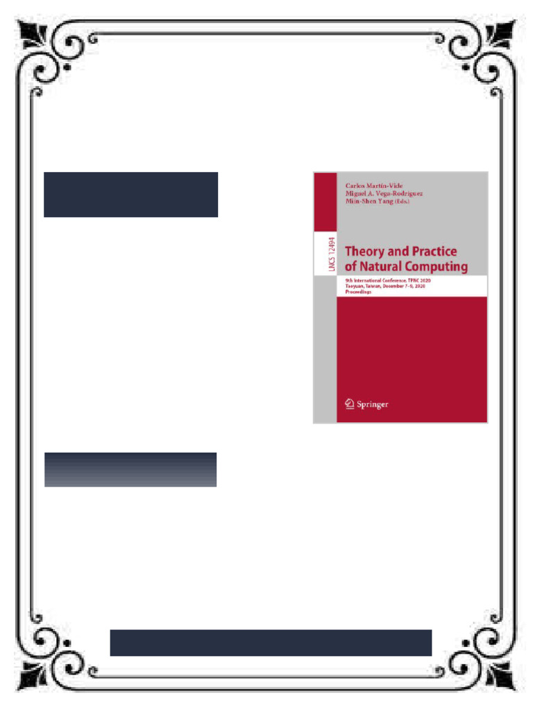 Theory and Practice of Natural Computing 9th International Conference ...