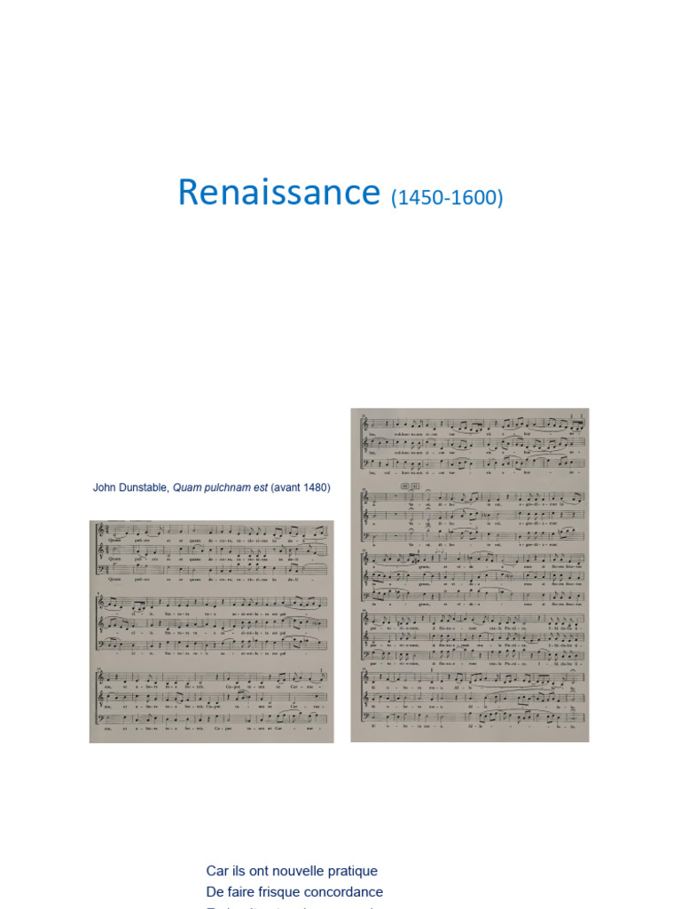 Musique de la Renaissance (1450-1600) | PDF | Renaissance