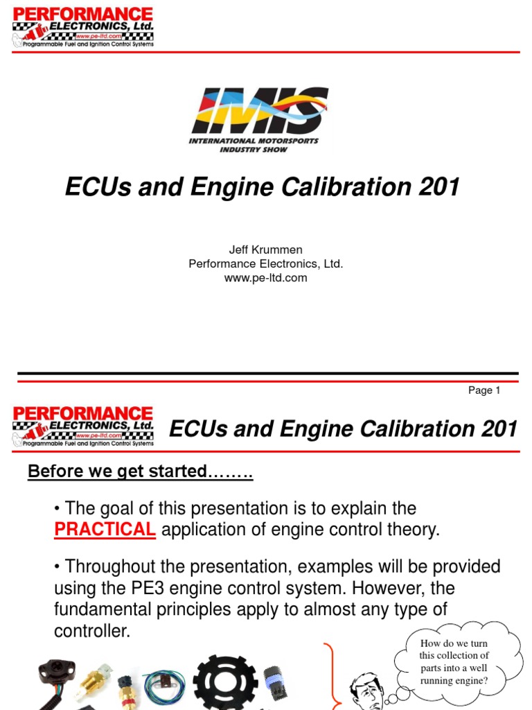 How To Calibrate ECU and Engine - SAE | PDF | Ignition System | Fuel ...