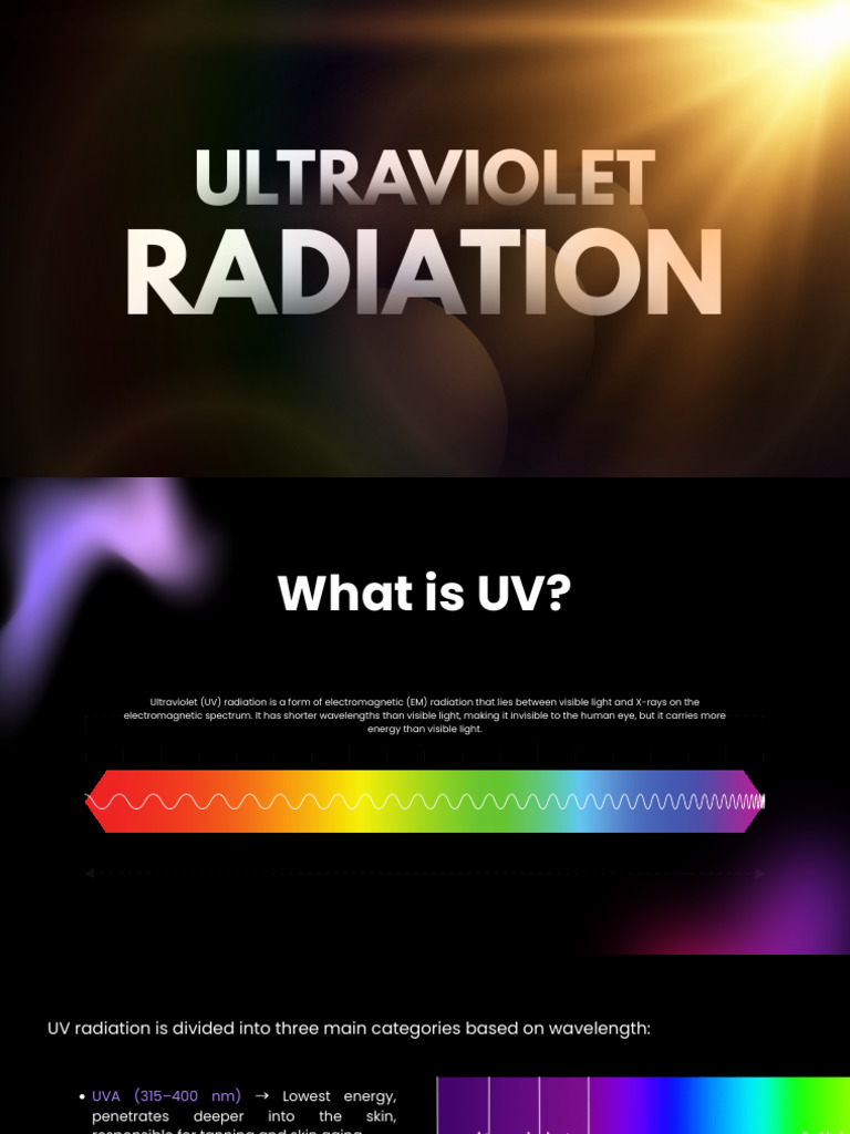 Ultraviolet Radiation | PDF | Ultraviolet | Electromagnetic Spectrum