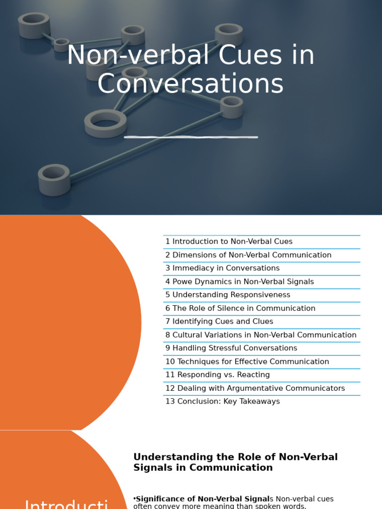 Non Verbal Cues | PDF | Nonverbal Communication | Communication