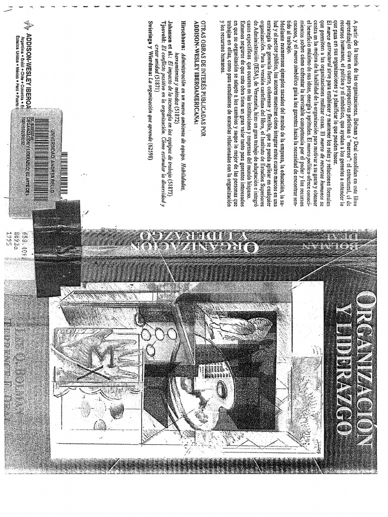 Bolman y Deal. Organización y Liderazgo | PDF