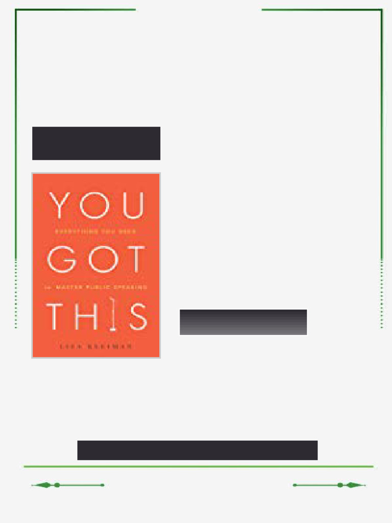 You Got This Everything You Need to Master Authentic Public Speaking ...