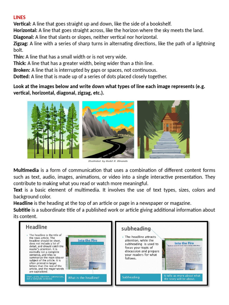 Types of Lines and Slogan Guidelines | PDF | Multimedia
