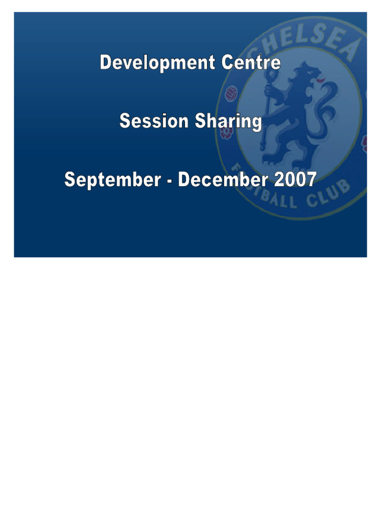 Chelsea - Development Centre Session Sharing | PDF | Forward ...