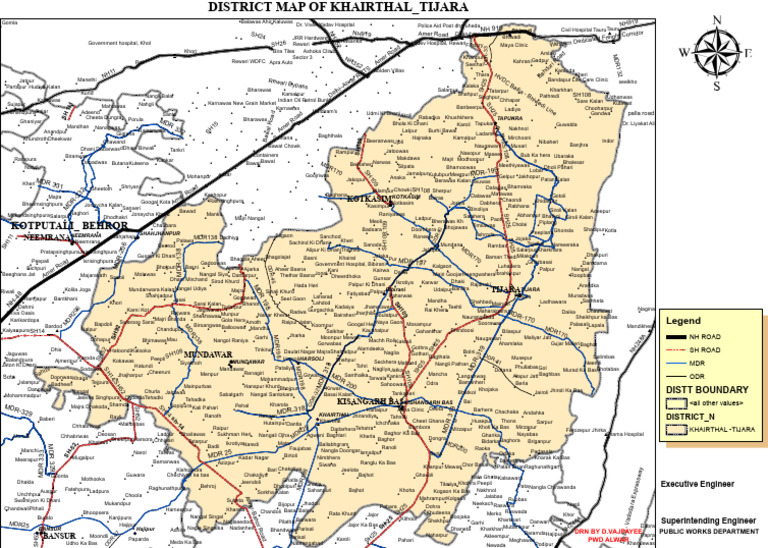 Distt Map of Khairthal Tijara | PDF