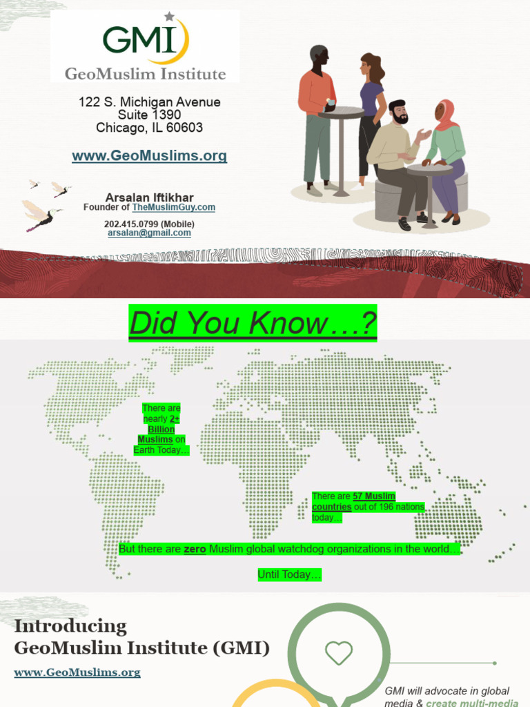 Global Muslim Watchdog: GeoMuslim Institute | PDF | Islamophobia ...