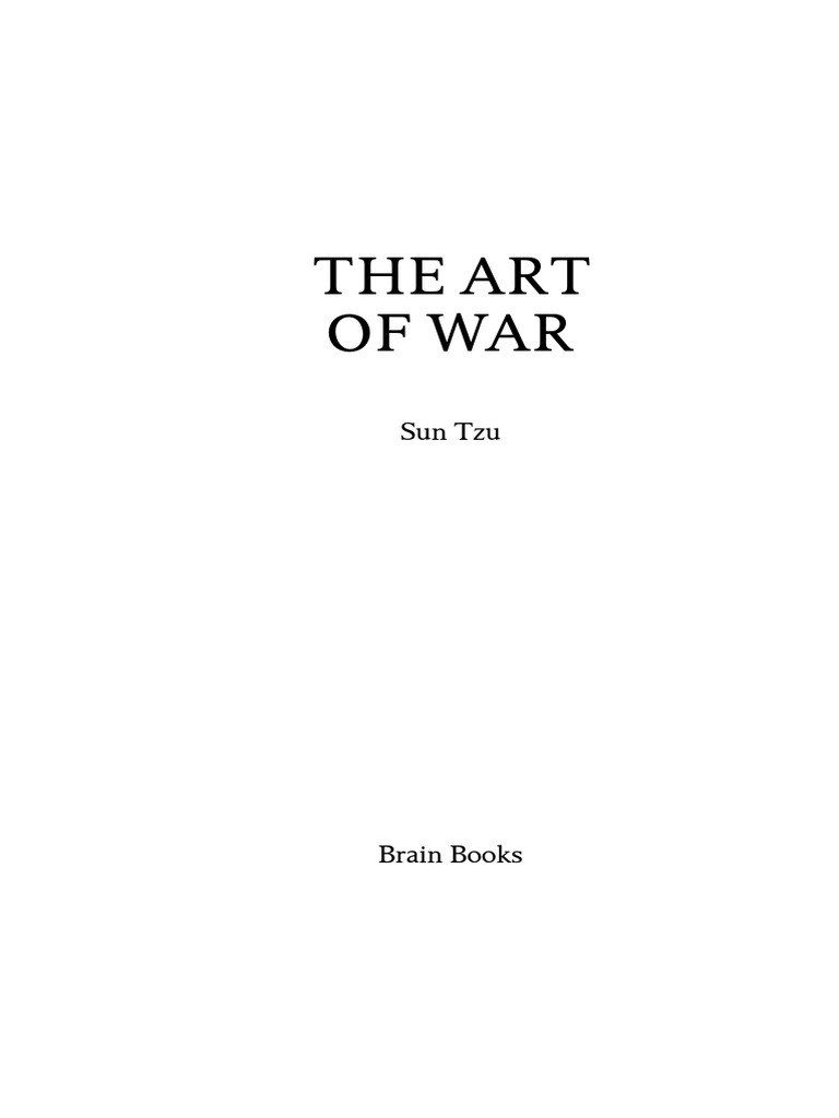 The Art of War by Sun Tzu | PDF | The Art Of War | Sun Tzu