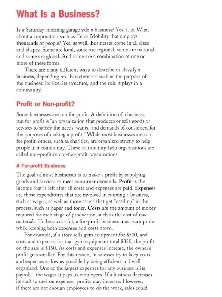 L1 What Is Business | PDF