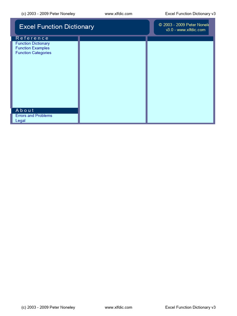 Excel Formula Dictionary | PDF | Microsoft Excel | Computing