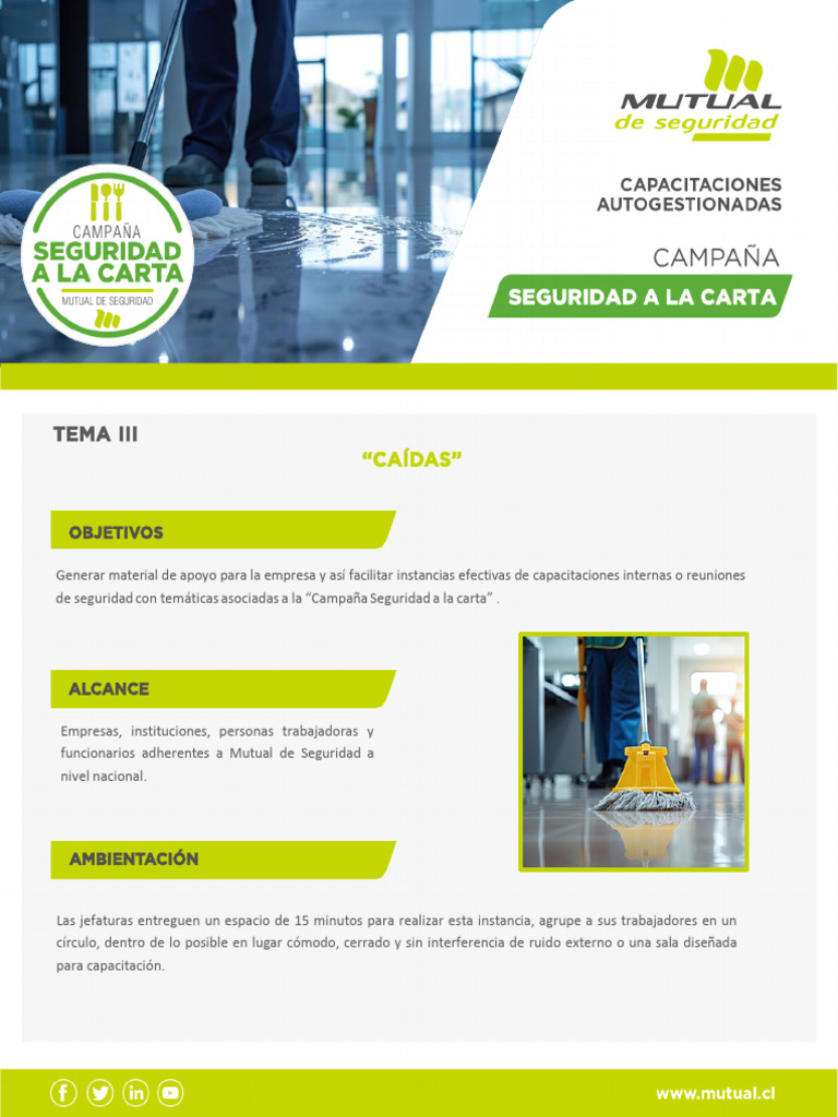 Capacitacion Autogestionable Tema 3 Caidas | PDF | Medicina CLINICA | Lesión