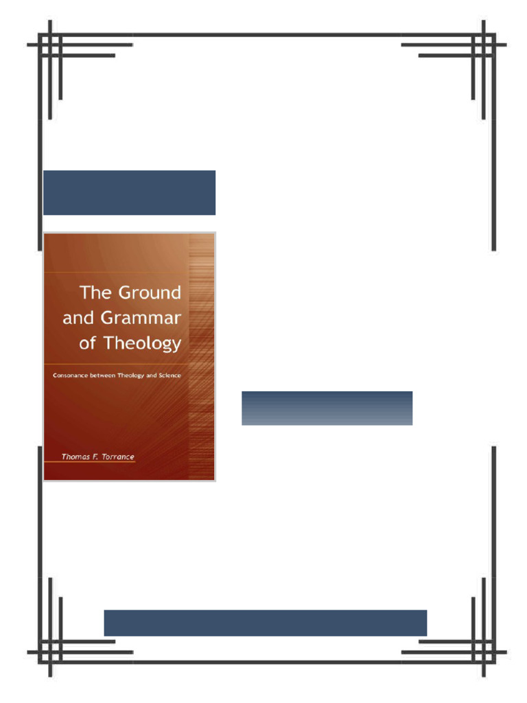 The Ground and Grammar of Theology 2nd Edition Thomas F. Torrance ebook ...