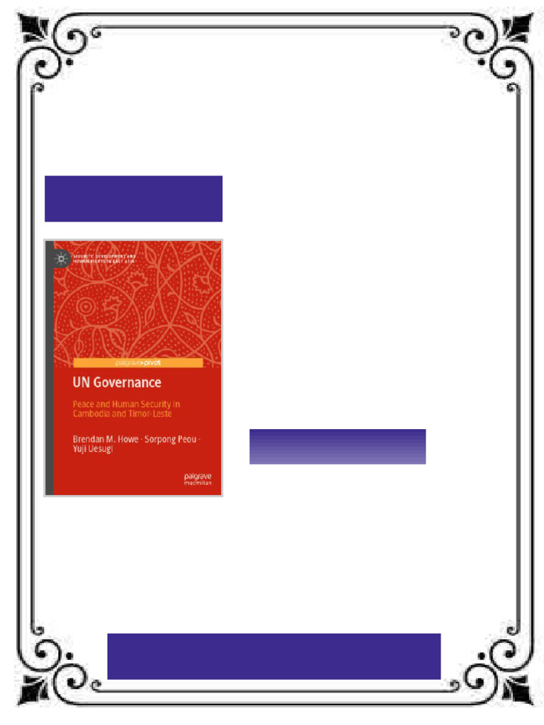 UN Governance: Peace and Human Security in Cambodia and Timor-Leste ...